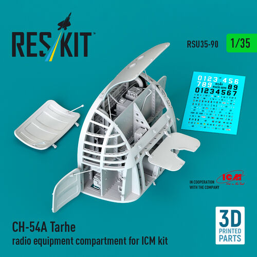 NEW! RES/KIT U35-0090 Sikorsky CH-54A Tarhe - Radio Equipment Compartment (for ICM Kits / 3D-Printed)