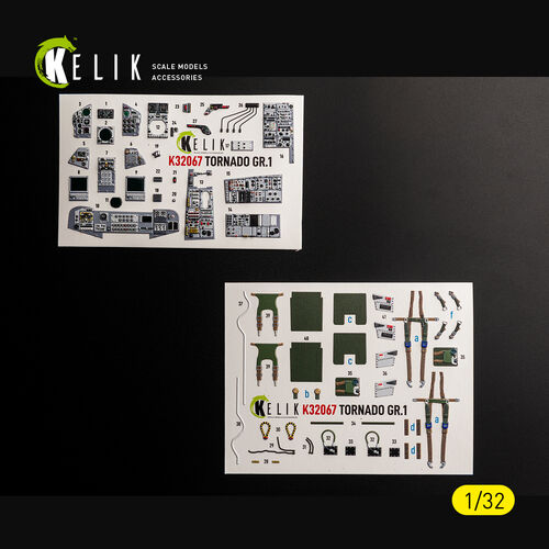 NEW! KELIK K32067 PANAVIA Tornado GR.1 - Interior 3D-Decals (for Revell Kits)