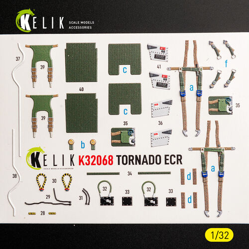 NEW! KELIK K32068 PANAVIA Tornado ECR - Interior 3D-Decals (for Revell Kits)