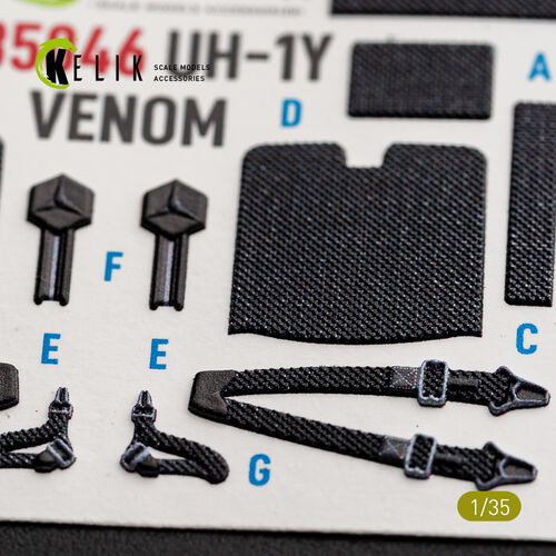 NEW! KELIK K35046 Bell UH-1 Y Venom - Interior 3D Decals (for Trumpeter Kits)Bell UH-1Y Venom - Cargo Bay Interior 3D Decals (for Trumpeter Kits)