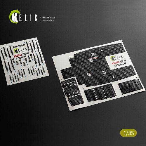 NEW! KELIK K35047 Bell UH-1 Y Venom - Cargo Bay Interior 3D Decals (for Trumpeter Kits)