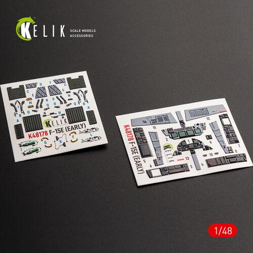 NEW! KELIK K48178 Boeing F-15 E (Early) - Interior 3D Decals (for Hasegawa Kits)