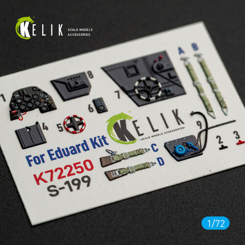 NEW! KELIK K72250 Avia S-199 - Interior 3D Decals (for Eduard Kits)