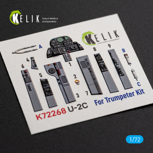 NEW! KELIK K72268 Lockheed U-2 C Dragon Lady - Interior 3D Decals (for Hobby Boss Kits)