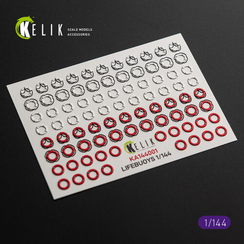 NEW! KELIK KA144001 Lifebuoys - 3D Decal for Models