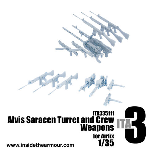 NEW! Inside the Armour ITA335111 Saracen - Turret and Crew Weapon Set (for Airfix Kits / 3D-Printed)