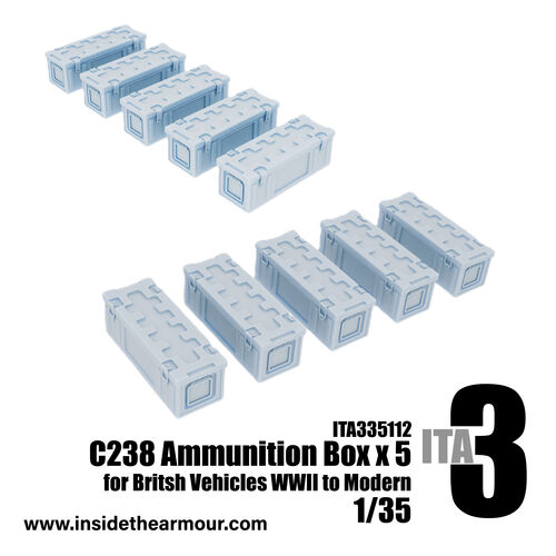 NEW! Inside the Armour ITA335112 C238 Ammunition / Stowage Boxes (5 pcs / 3D-Printed)