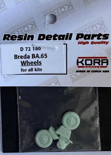 NEW! Kora Models D72180 Breda Ba.65 - Wheels Set (for All Kits)