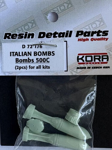 NEW! Kora Models D72176 Italian Bombs - Bomba 500C / 500 kg (2 pcs)