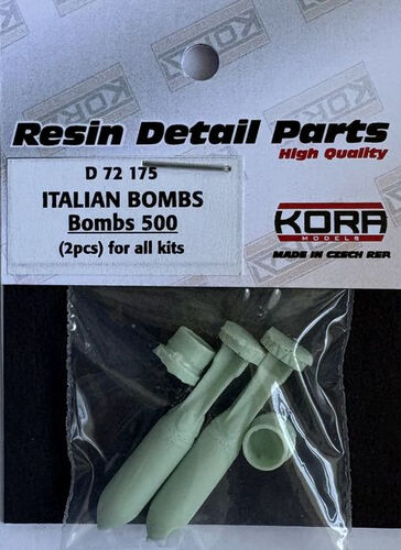 NEW! Kora Models D72175 Italian Bombs - Bomba 500 / 500 kg (2 pcs)