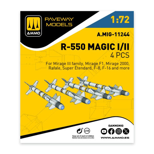 AMMO of Mig Jimenez 11244 R-550 Magic I/II (4 pcs / 3D-Printed)
