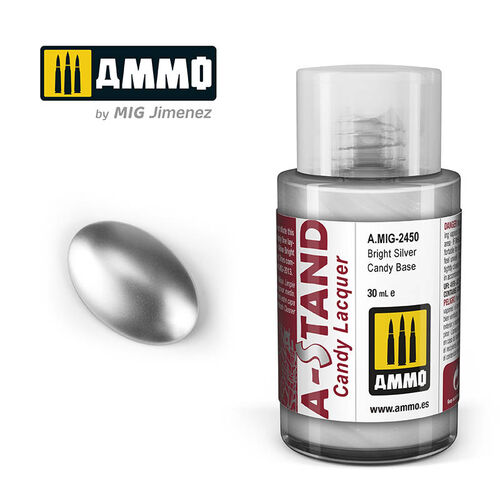 AMMO of Mig Jimenez A.MIG-2450 Bright Silver Candy Base