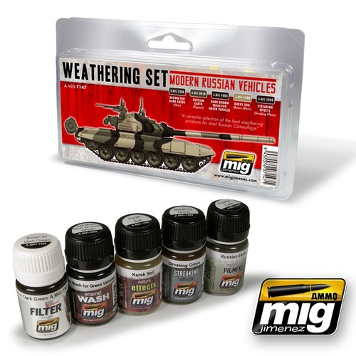 AMMO of Mig Jimenez A.MIG-7147 Modern Russian Vehicles Weathering Set
