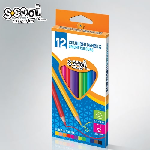 Bojice drvene 12kom S-cool SC003 NS17190