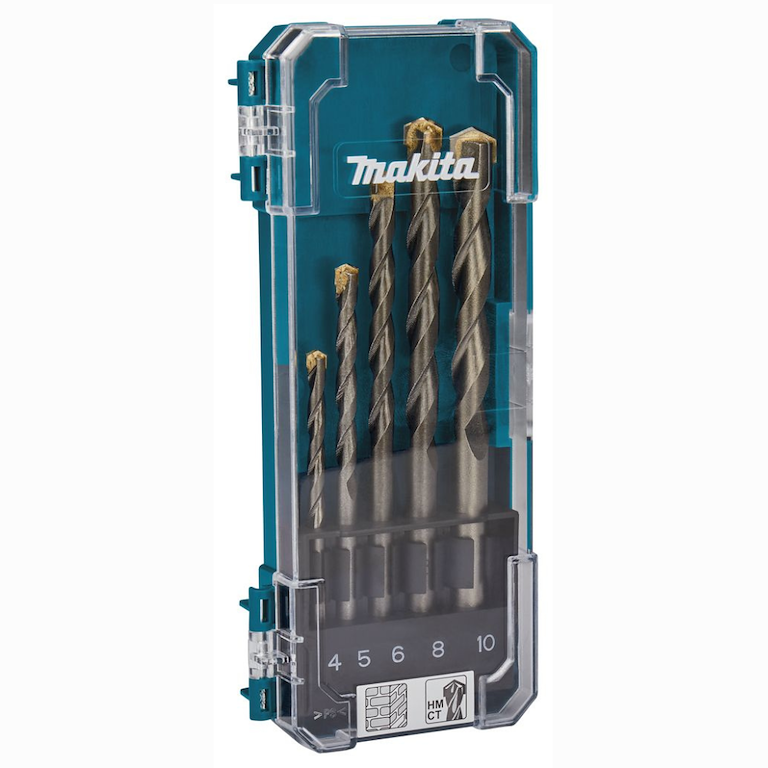 Makita – 5-delni set burgija za beton (4,5,6,8,10mm) – D-72877