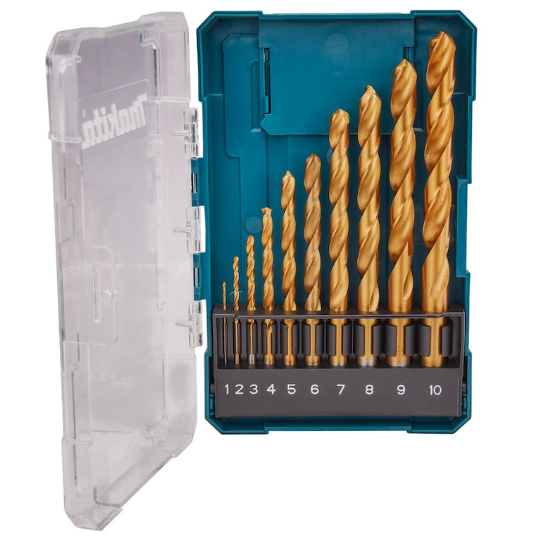 Makita – Set burgija za metal HSS-TiN, 10 kom – D-72849