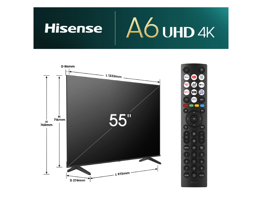 HISENSE 55 inča 55A6N LED 4K UHD Smart TV outlet
