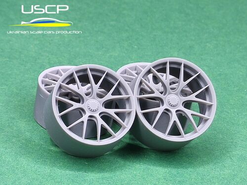 Ukrainian Scale Cars Production (USCP) 24P169 Porsche 918 Weissach Magnesium Wheels 20"-21" without Tires (3D Printed / for Aoshima / Fujimi and Tamiya Kits)