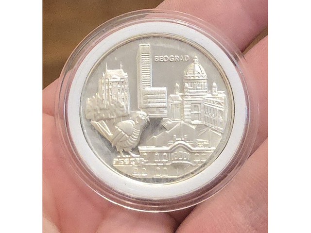 Srebrnjak PESK, 1000 dinara 1982., u kapsuli