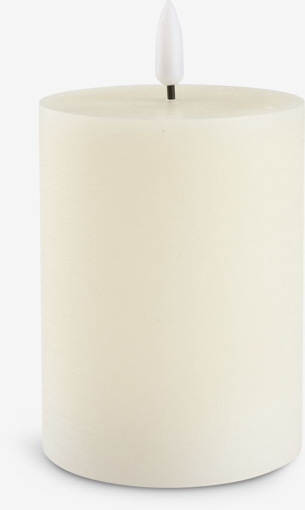 LED sveća DANTE Ø8xV10cm prljavo bela