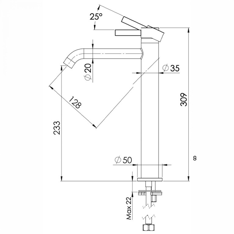 REMER METRICA XV LAVABO XL