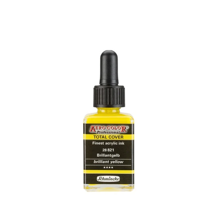Akrilni tuš Schmincke AERO COLOR Professional Total Cover 28 ml – 821 brilijant žuta