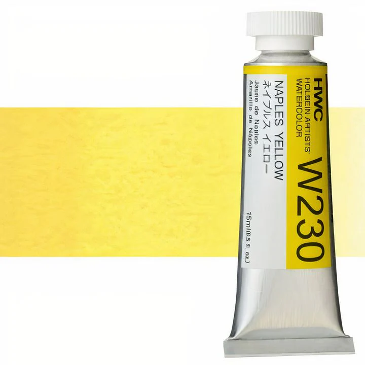 Profesionalne akvarel boje Holbein Artists 15 ml | žute nijanse
