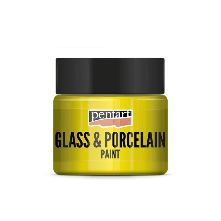 Boja za staklo i porcelan PENTART - 30 ml – žuta