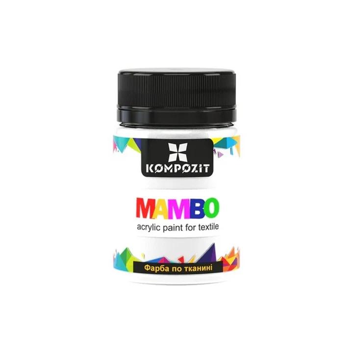 MAMBO akrilna boja za tekstil i kožu 50ml – 1 belo