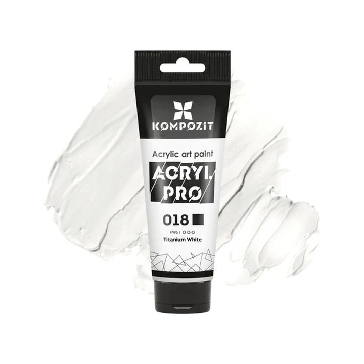 Akrilna boja ACRIL PRO ART Kompozit 75 ml – 018 titanijum bela