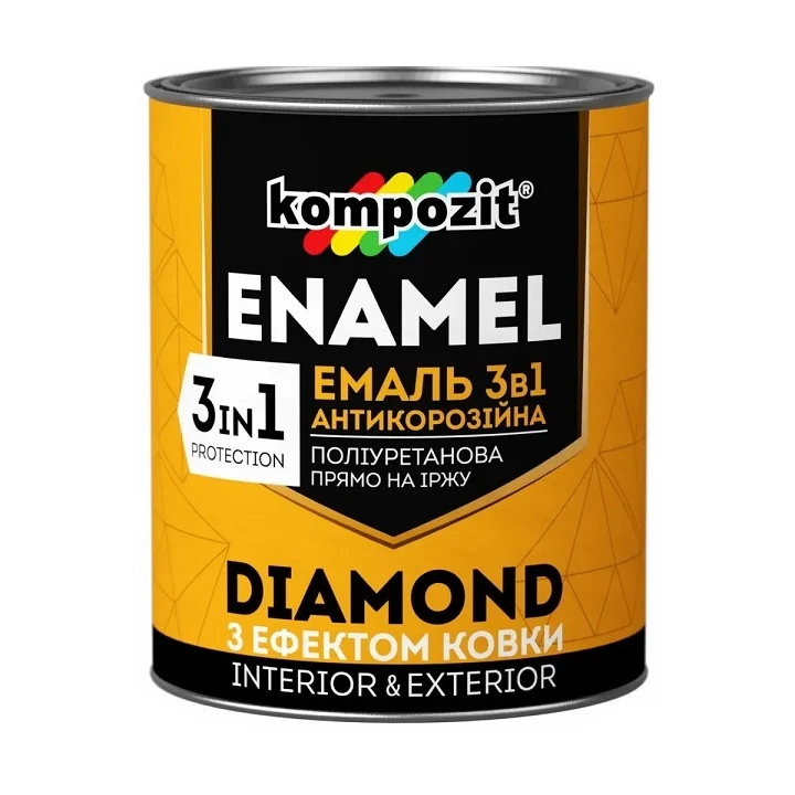 Antikorozivni emajl 3 u 1 DIJAMANT KOMPOZIT 0,65 l – Crn