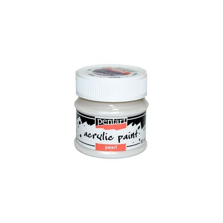 Biserna akrilna boja 50 ml – bela