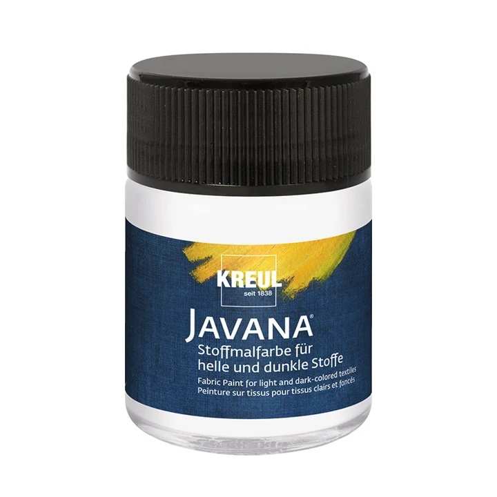 Boja za svetli i tamni tekstil JAVANA 50 ml – Bela