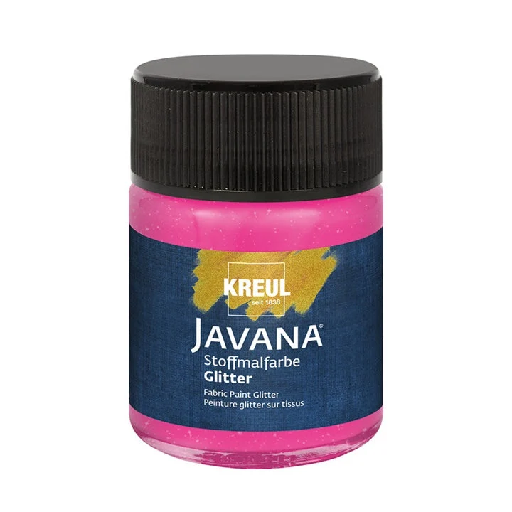 Boja za tekstil JAVANA svetlucava 50 ml – Rubinsko Crveno