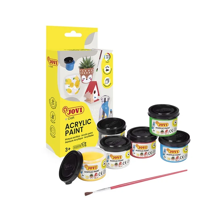 JOVI set akrilnih boja 6x35 ml + četkica