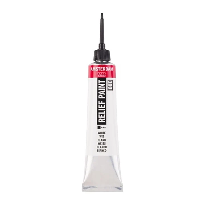 Kontura AMSTERDAM Relief Paint 20 ml – bela