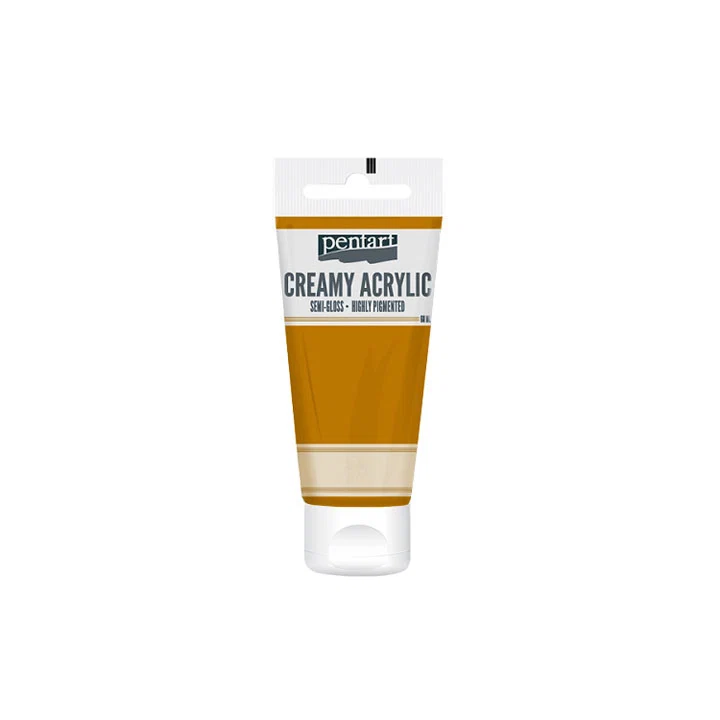 Kremasta polusjajna akrilna boja Pentart 60 ml – Sunčano žuta