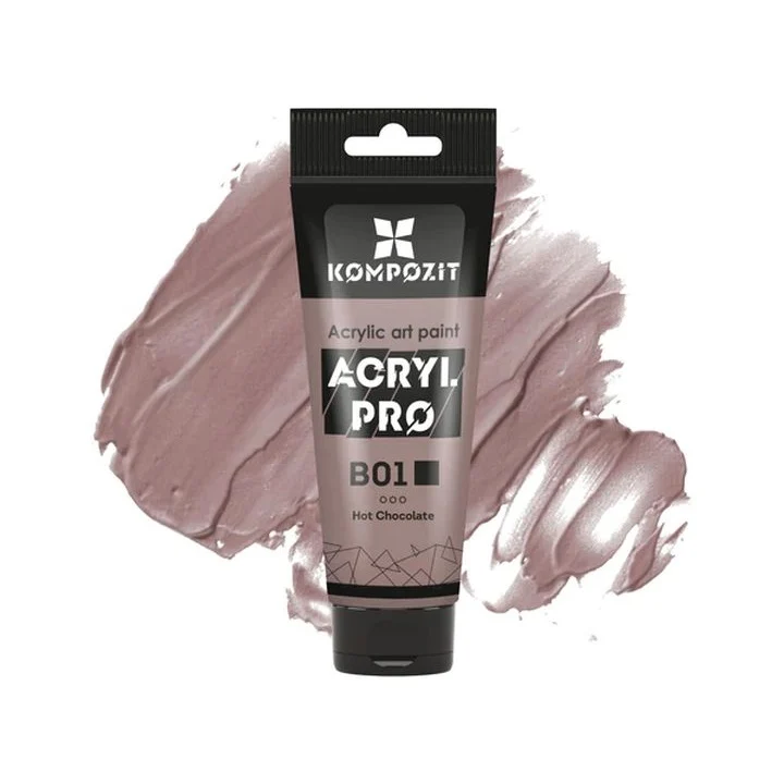 Pastelna akrilna boja ACRIL PRO ART Kompozit 75 ml – B01 topla čokolada