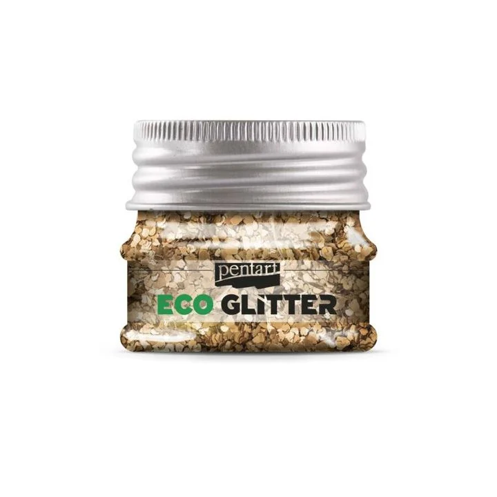 Prirodne šljokice confetti 15g Pentart – ružičasta zlatno