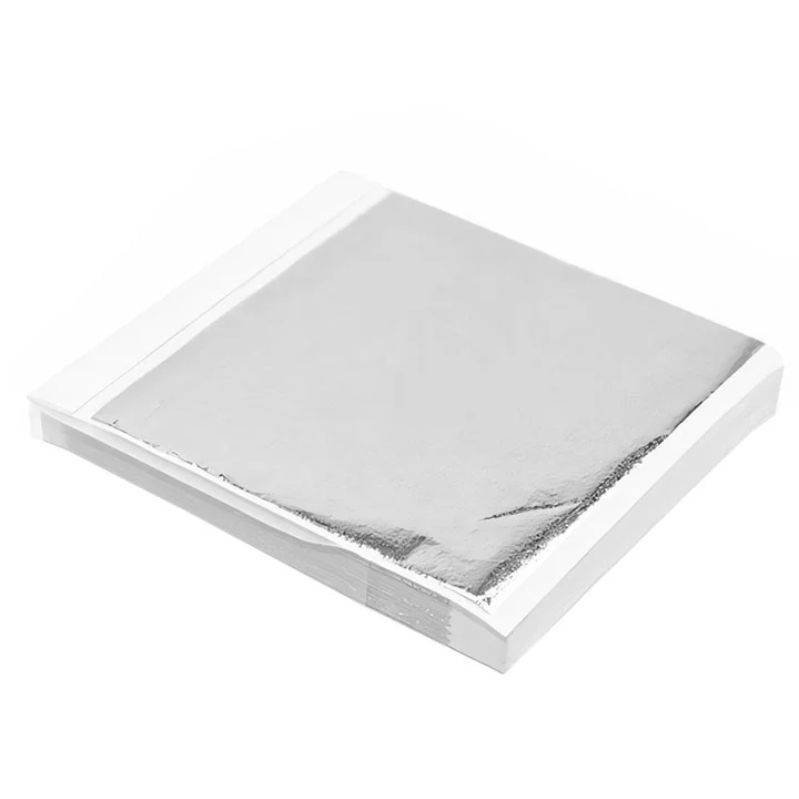 Srebrni metalik zlatni list 14 x 13 cm 100 listova