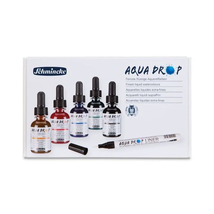 Akvarel boje Schmincke AQUA DROP - set 5 x 30 ml + liner