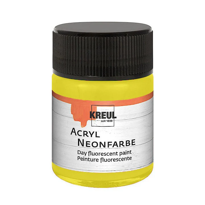 Akrilna boja KREUL FLUORESCENT 50 ml – Neon žuta
