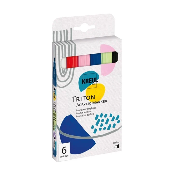 Akrilni flomasteri Solo Goya TRITON - set medium 6 kom
