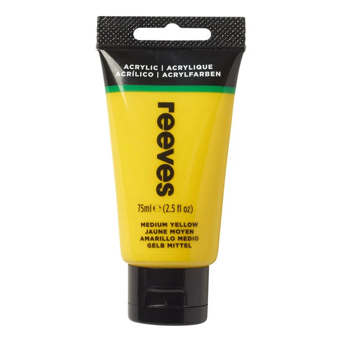 Akrilna boja REEVES Fine Artist 75 ml – Srednje žuta