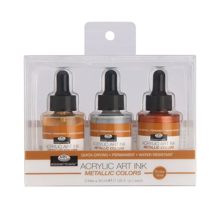 Akrilni tuš Royal & Langnickel metalik boje 3 x 30 ml