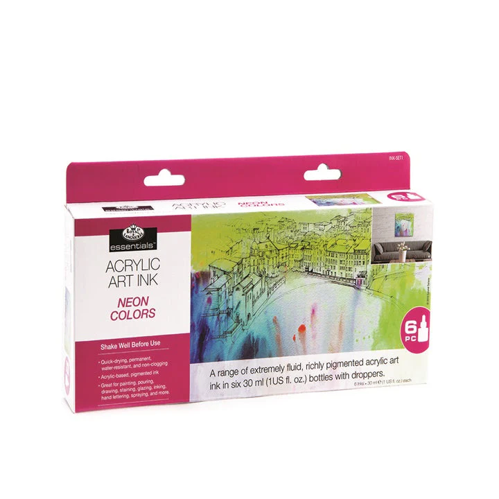Akrilni tuš Royal & Langnickel neonske boje 6 x 30 ml