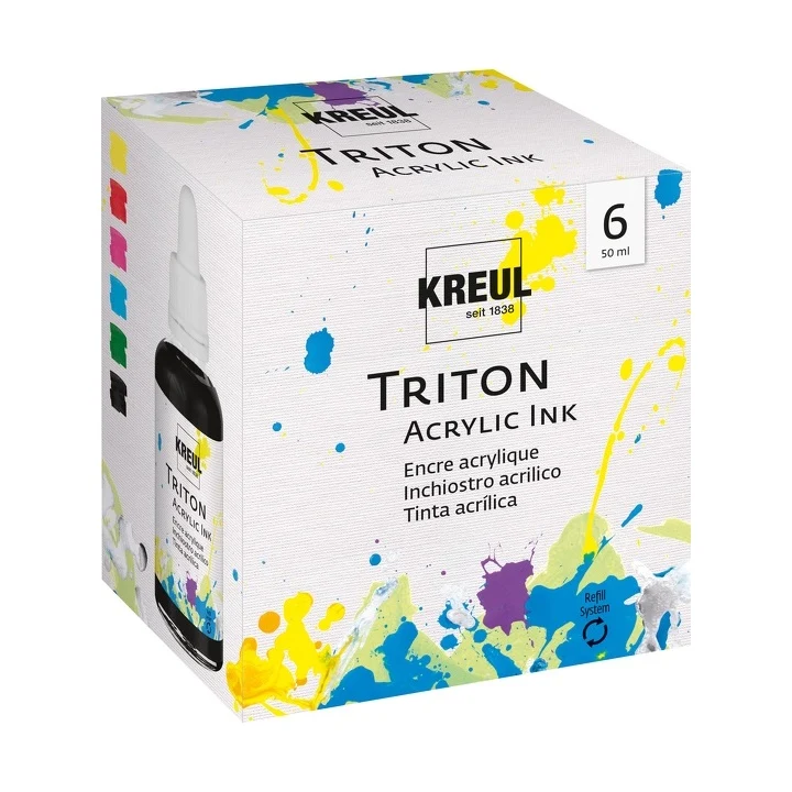 Akrilno mastilo KREUL 50 ml - set 6 kom