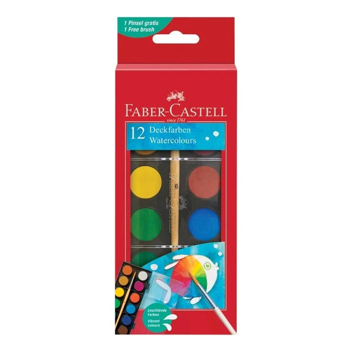 Akvarel boje Faber-Castell 24 mm - 12 boja