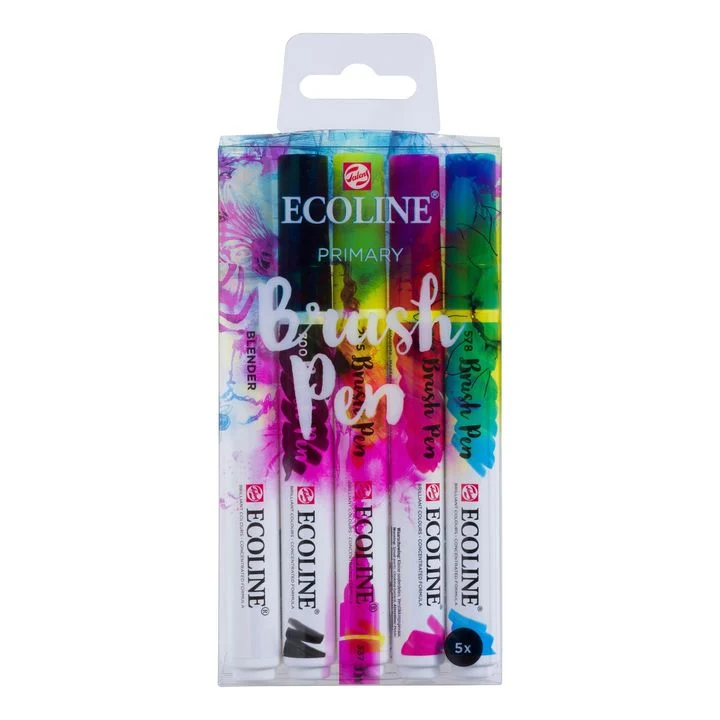 Akvarel olovke Ecoline Brush Pen Primary | Set od 5 komada