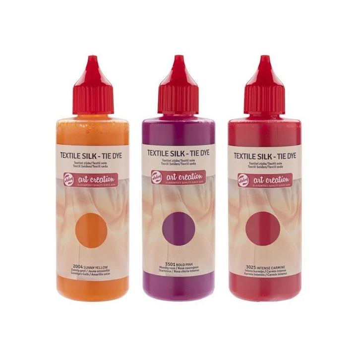 Boja za batik tehniku Talens Art Creation 3 x 85 ml – roze-crvena-žuta